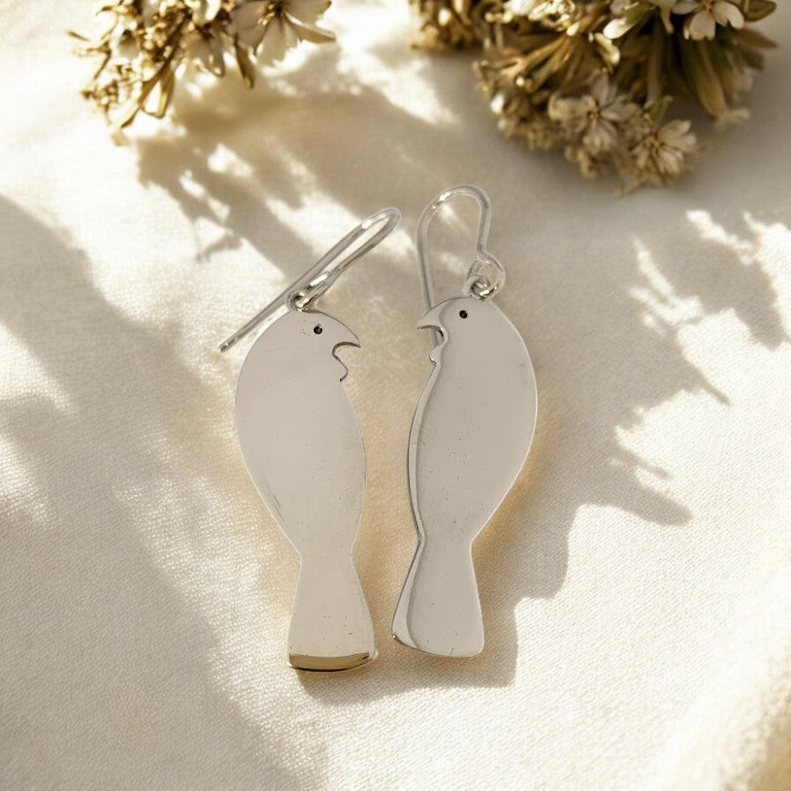 Tui silhouette earrings, sterling silver – Tania Mallow Jewellery