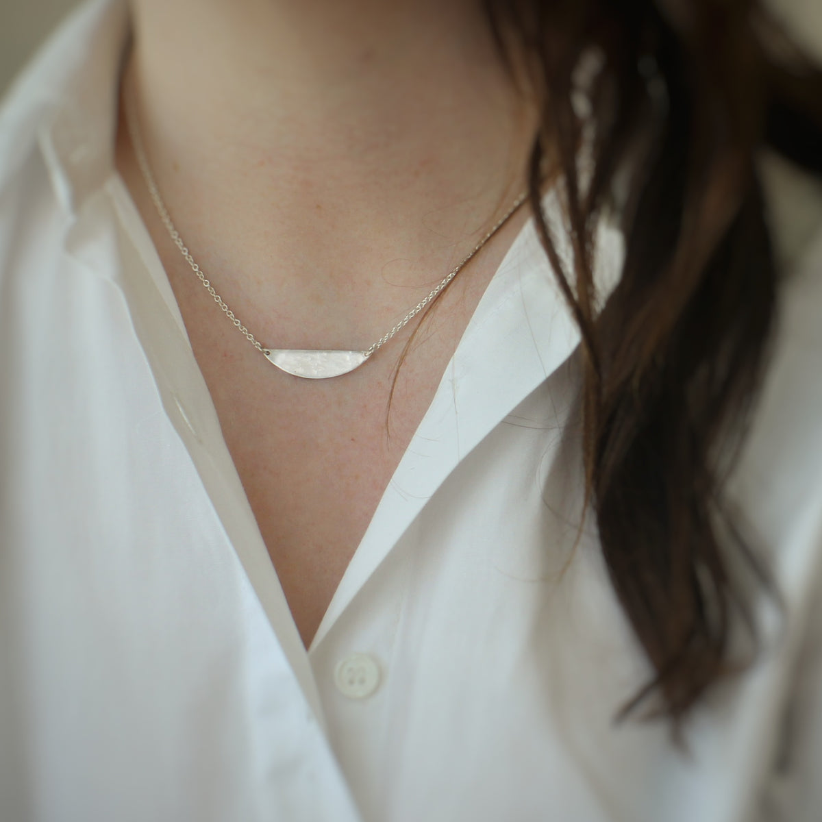 Silver Segment Necklace | Tania Mallow Jewellery NZ