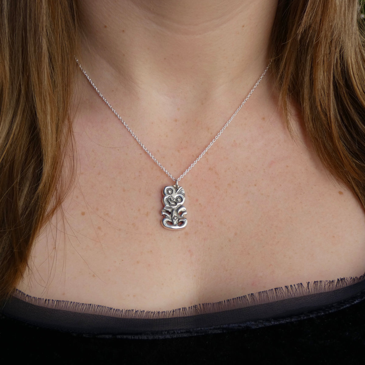 Silver Tiki Necklace | Tania Mallow Jewellery NZ